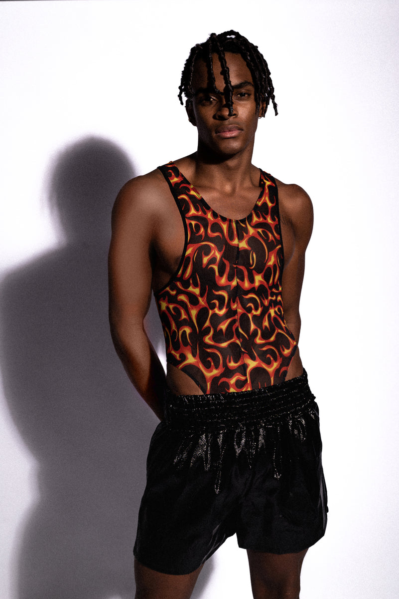 BLACK FLAMES Boxer Short – BLACK LAGOON SWIMWEAR